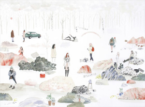 Sarah Burwash Draws “The Summit” - Brown Paper Bag
