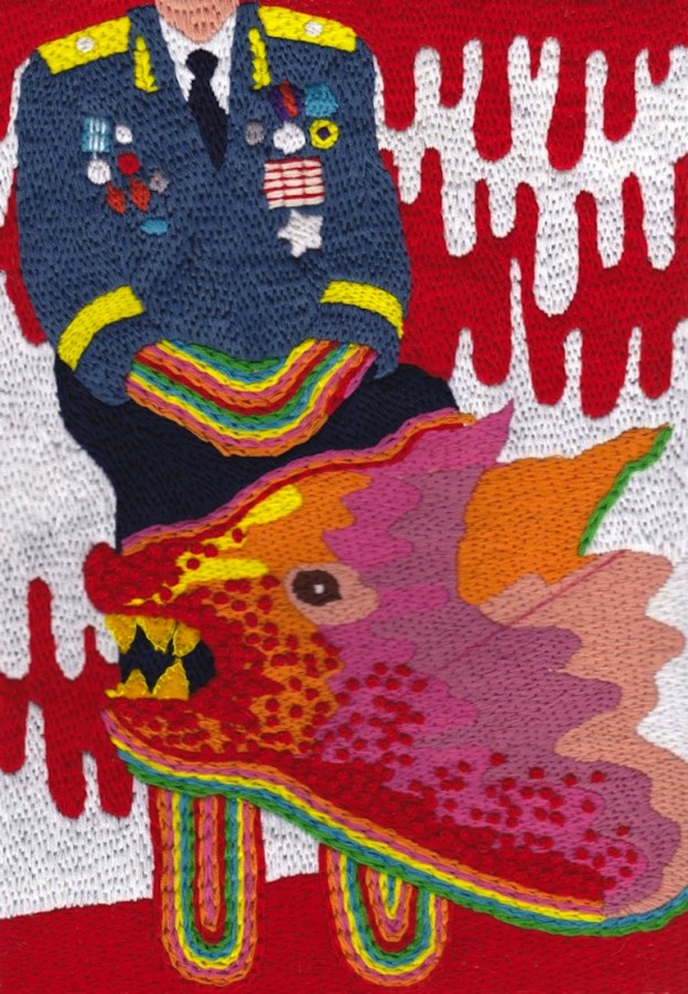 Incredible Stitched Illustrations by Almas Pieters - Brown Paper Bag