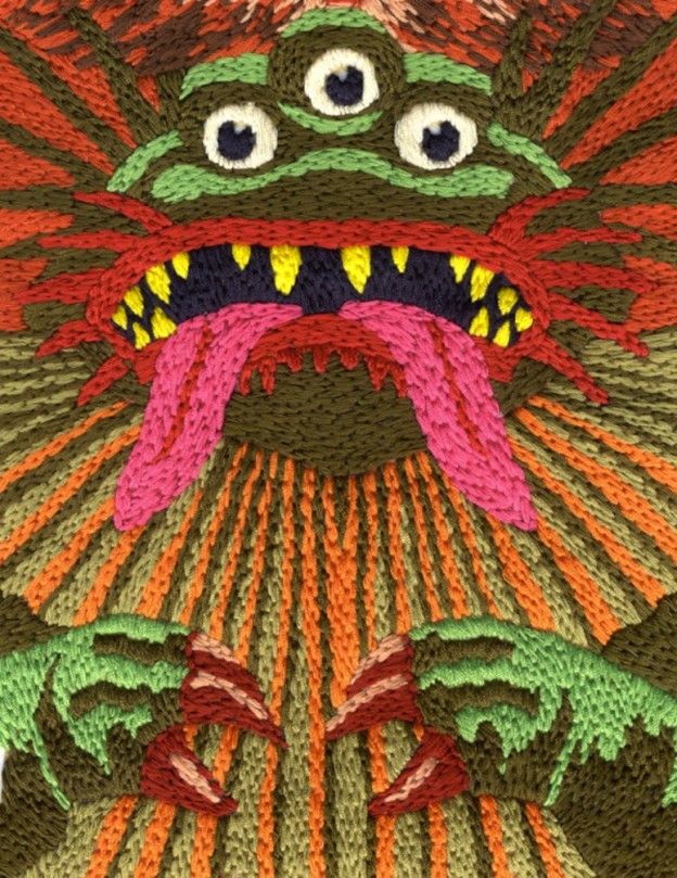 Incredible Stitched Illustrations by Almas Pieters - Brown Paper Bag