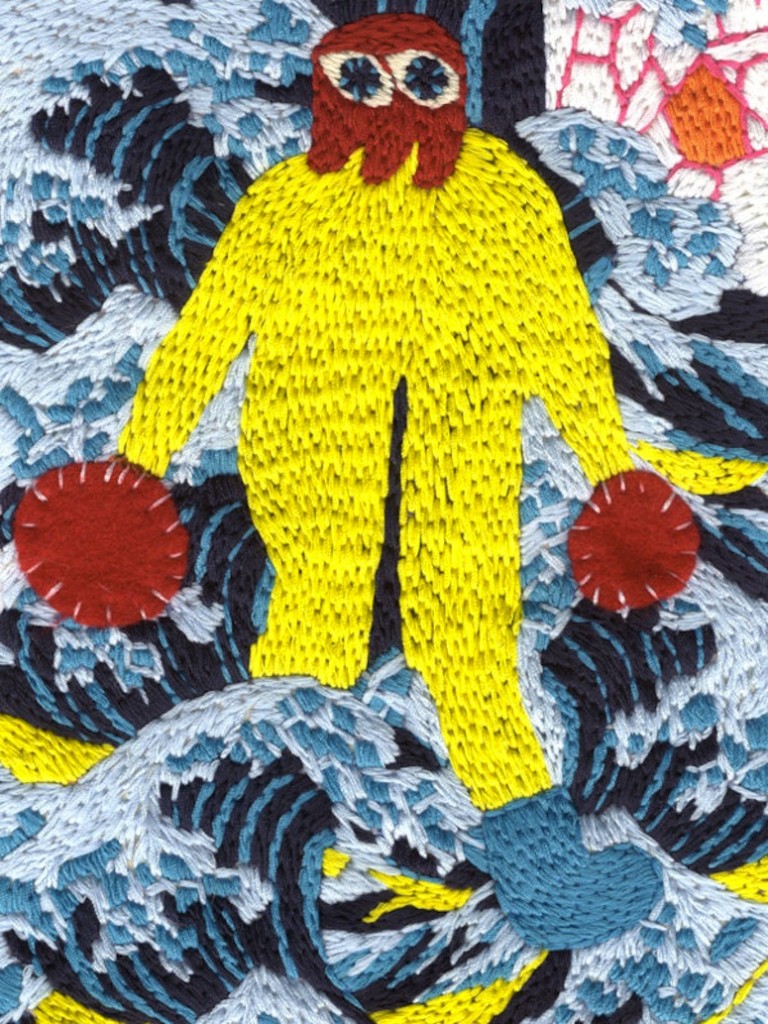 Incredible Stitched Illustrations by Almas Pieters - Brown Paper Bag