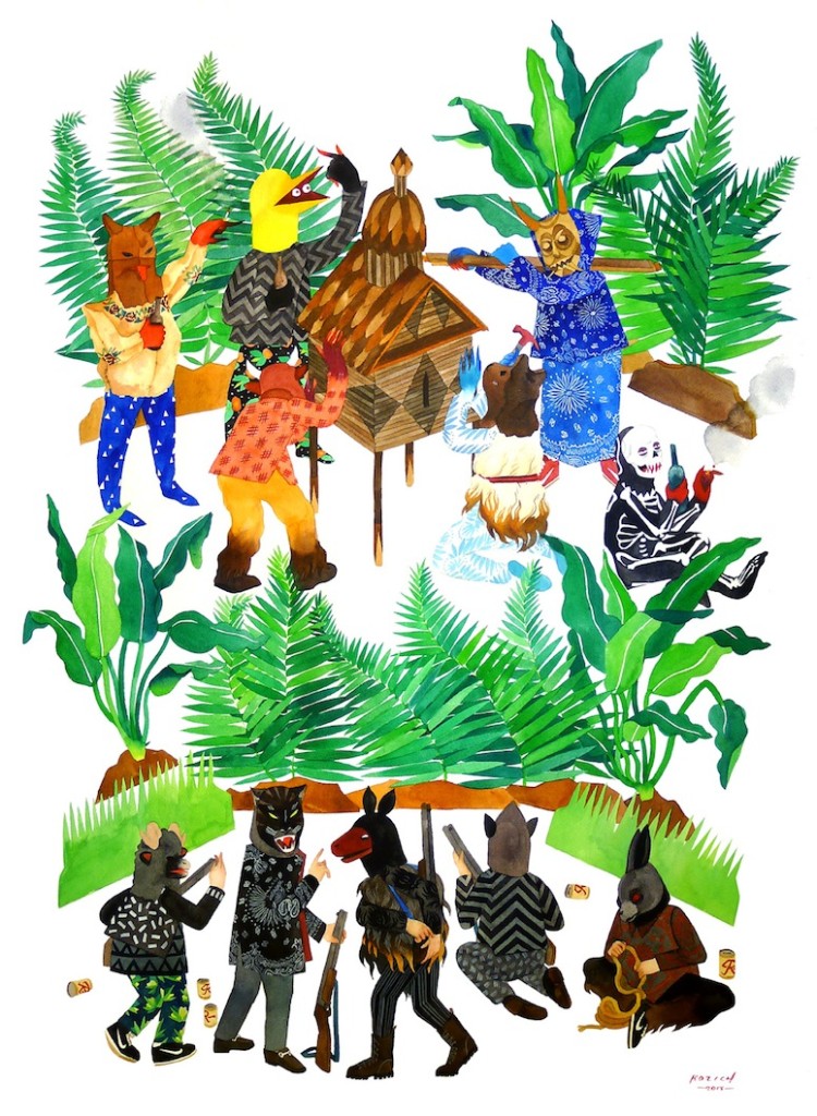 Stacey Rozich’s Paintings Are a Pattern-Filled Cultural Mash Up - Brown ...