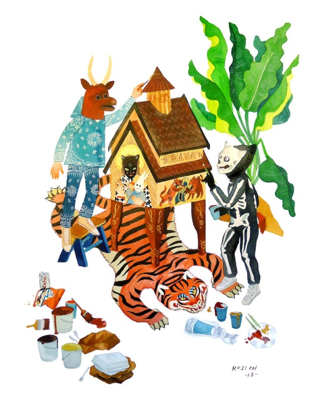 Stacey Rozich’s Paintings Are a Pattern-Filled Cultural Mash Up - Brown ...