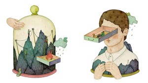 Whooli Chen’s Illustrations of Palm-Sized Ponies and Tigers in Jars ...