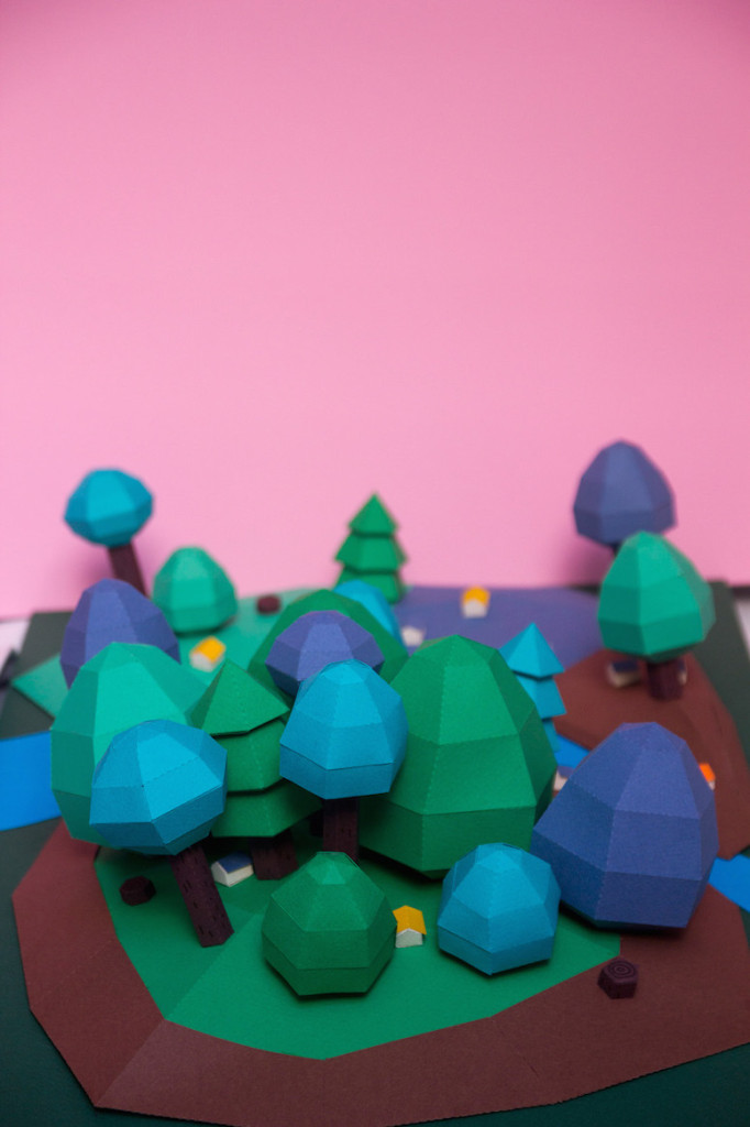 Scenes from Nature Completely Crafted with Cut Paper - Brown Paper Bag