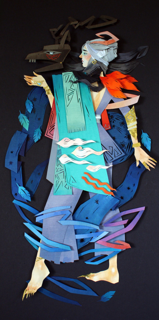 Morgana Wallace Crafts Fantastical Female Heroines in Cut Paper - Brown ...