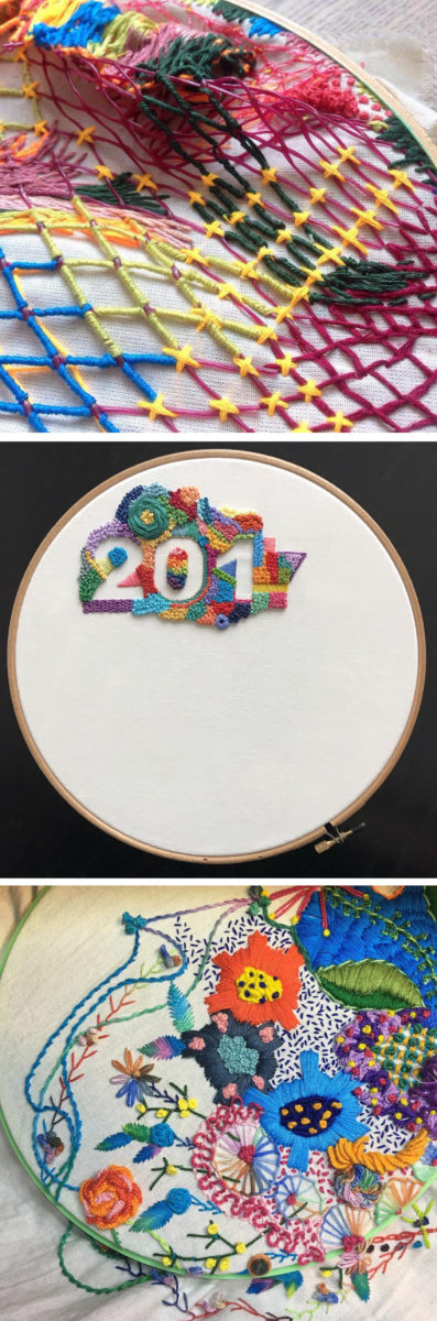 1 Year of Stitches Recap | 10 Embroideries from February - Brown Paper Bag