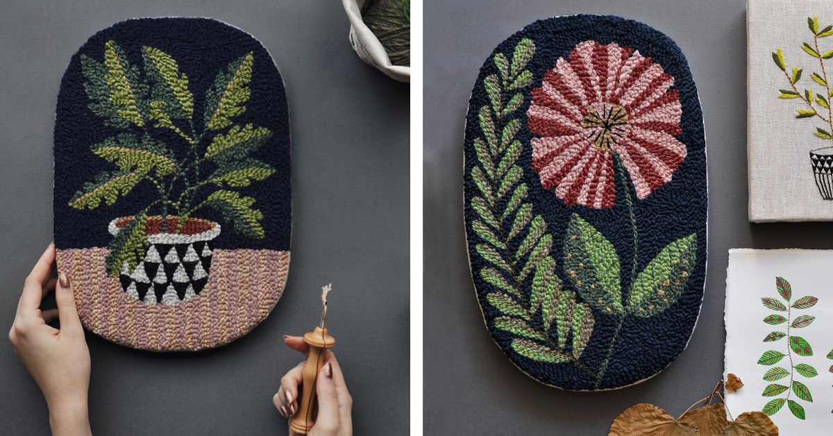 Punchneedle Illustrations of Still Life Paintings by Arounna Khounnoraj