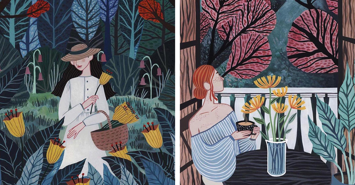 Fashionable Illustrated Women Look Effortlessly Cool by Rachael Dean