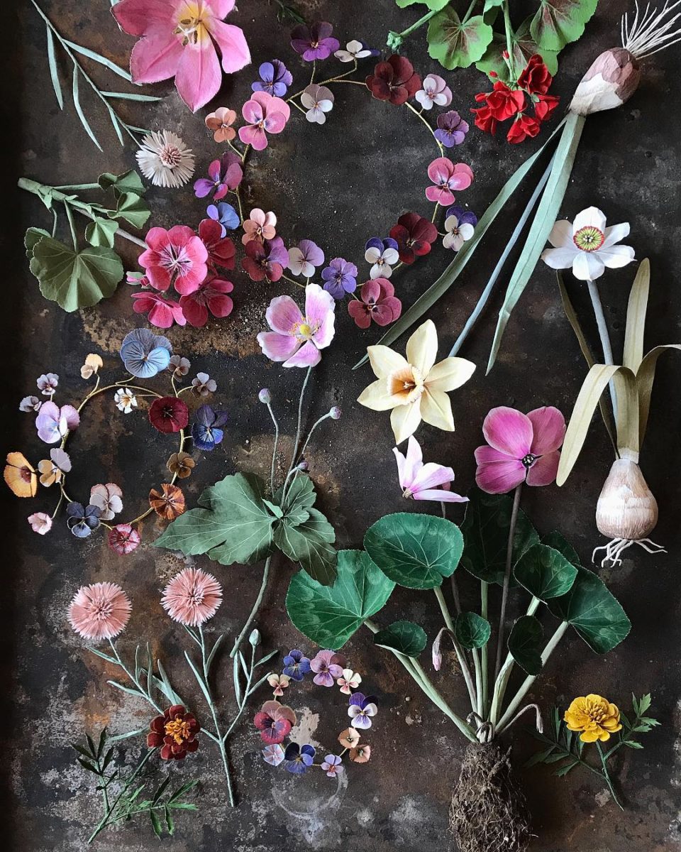 Lifelike Paper Flowers Are Crafted from the Blooms in Artist Ann Wood’s ...