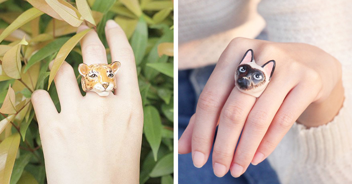 Wear a Menagerie on Your Hand with These Painted Animal Rings