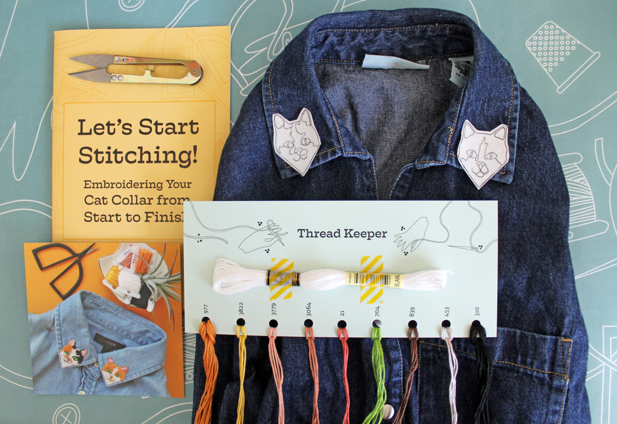 These Embroidery Kits Have Everything You Need to Stitch Two Cats on a ...