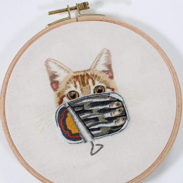 15 Cat Embroidery Patterns to Help You Celebrate Caturday