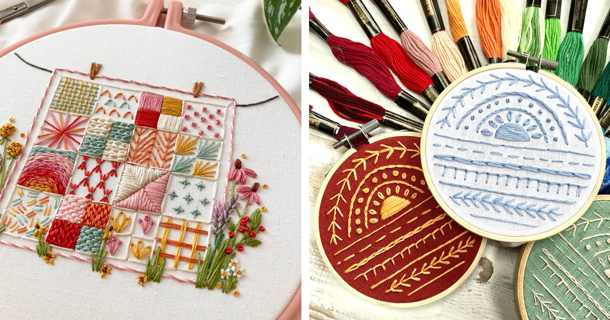 10 Embroidery Samplers to Help You Learn a Variety of Stitches