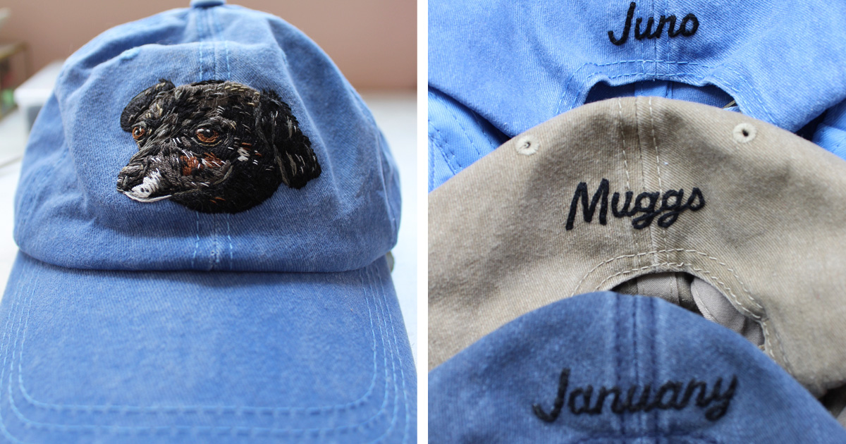 Root for Your Furry Friend With Pet Portrait Embroidery on a Hat