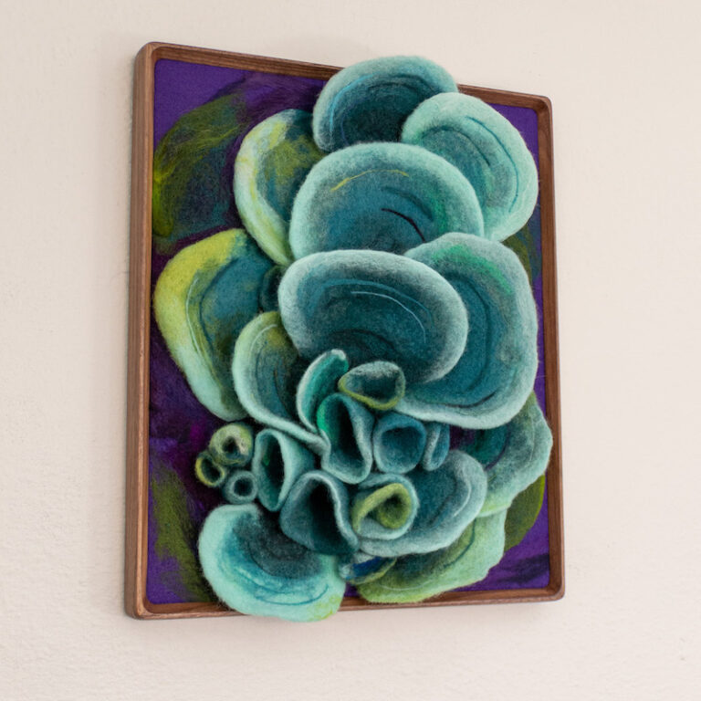 Needle-Felted Fiber Art Inspired by the Forest Floor