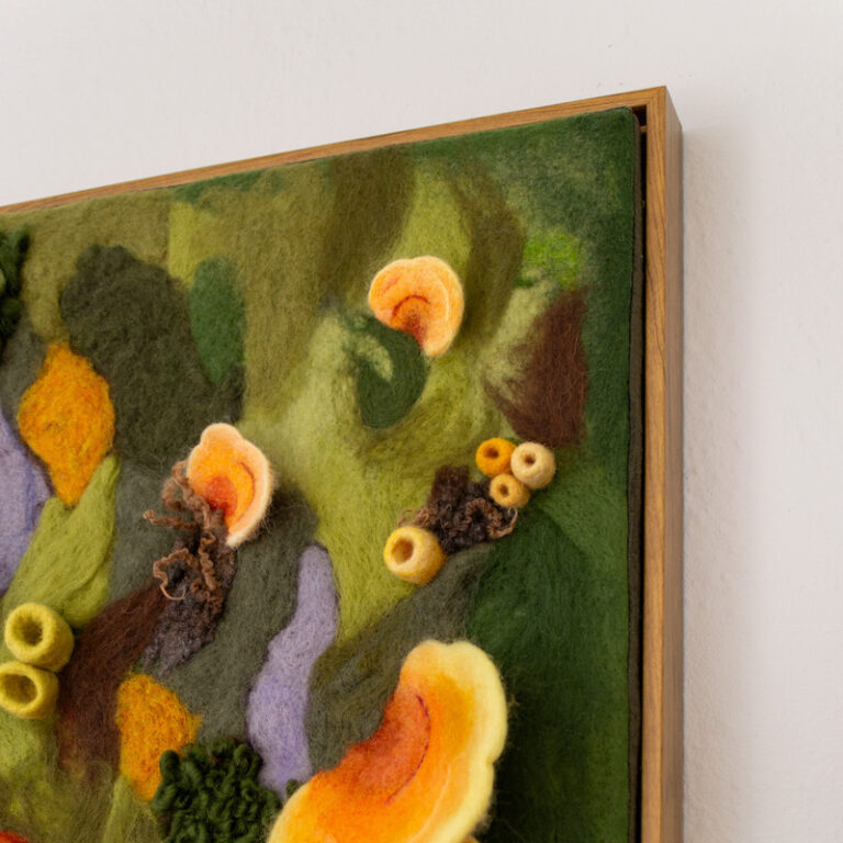 Needle-Felted Fiber Art Inspired by the Forest Floor