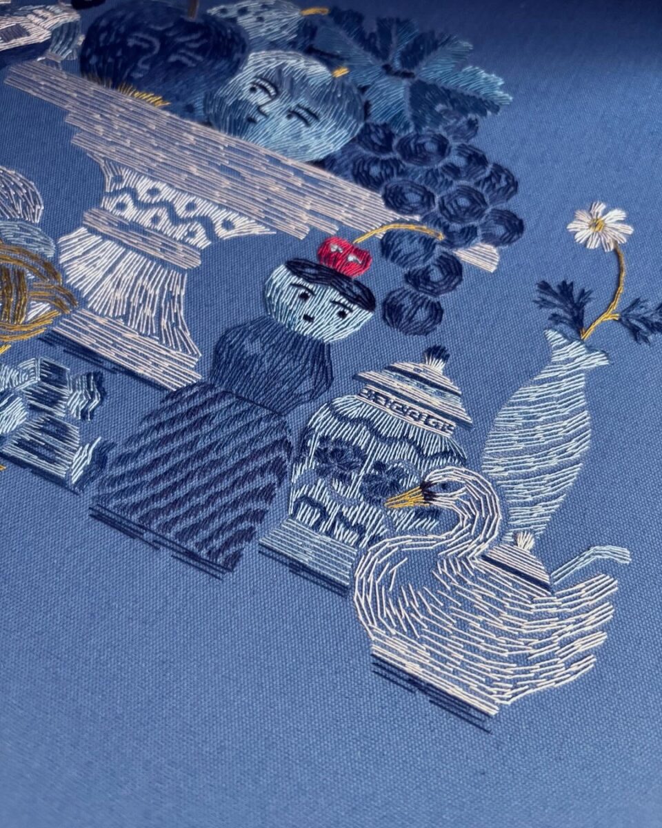 Iyo Okumi Stitches Embroideries That Look Like Pen Drawings