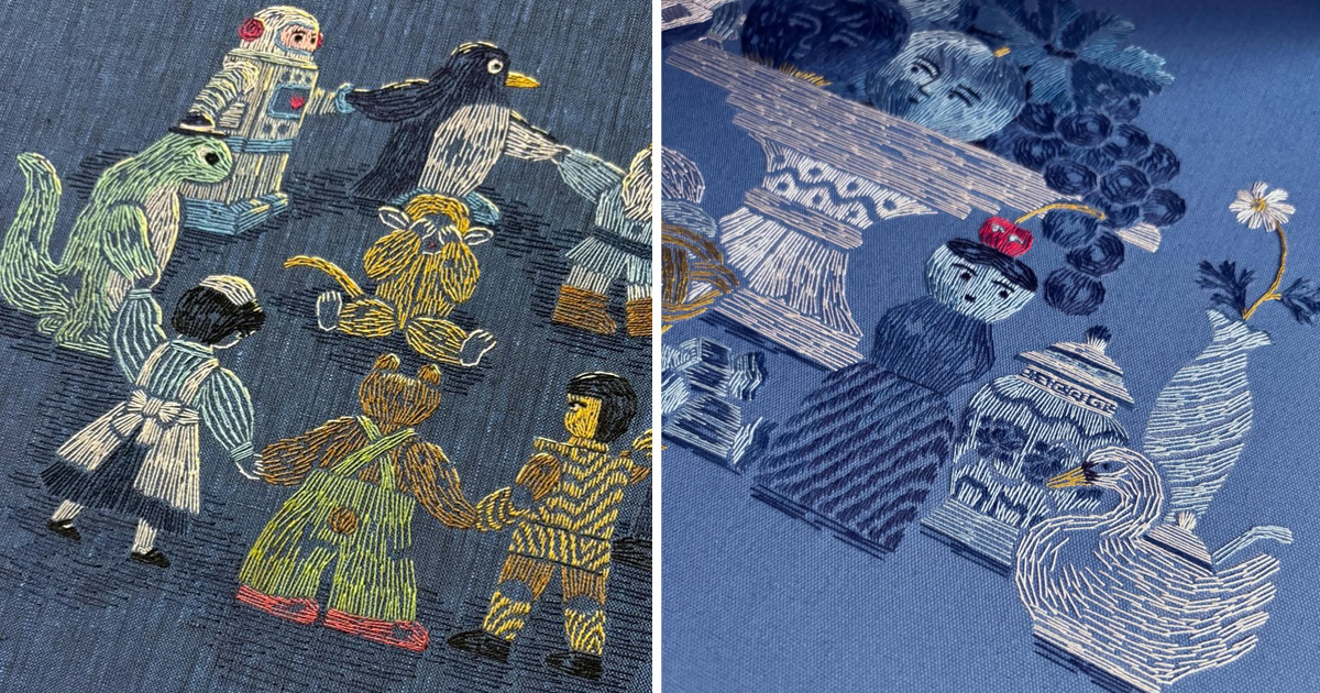 Iyo Okumi Stitches Embroideries That Look Like Pen Drawings